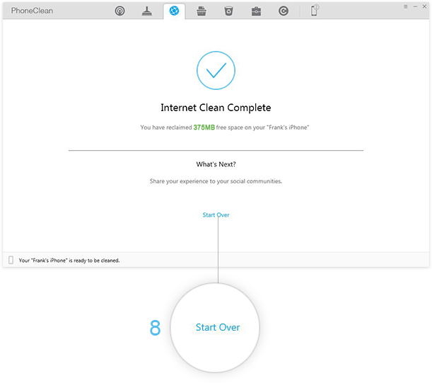 PhoneClean Online Guide –Internet Clean