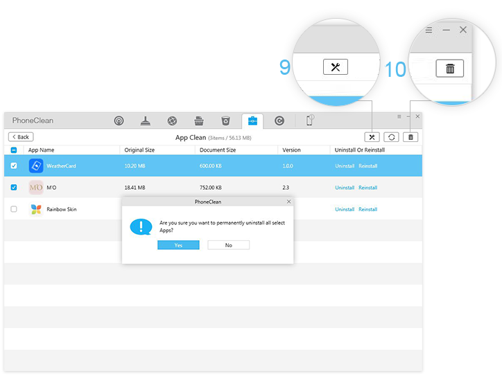 PhoneClean Online Guide –Toolbox Use